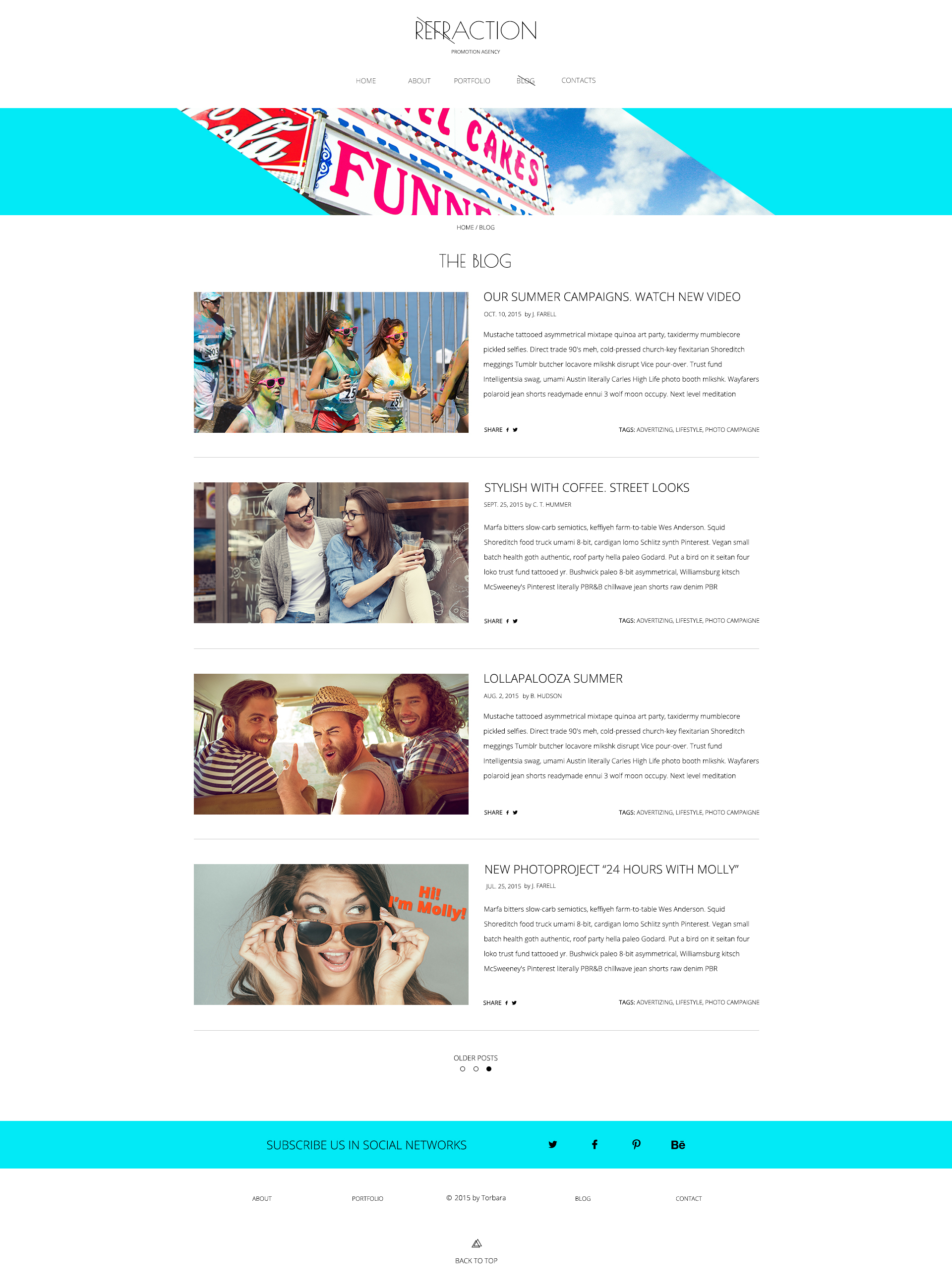 Refraction — Unique & Creative PSD Theme by torbara | ThemeForest